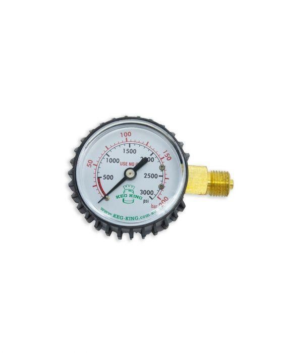 High Pressure Gauge 0 - 3000psi | Emerald Home Brew Supplies