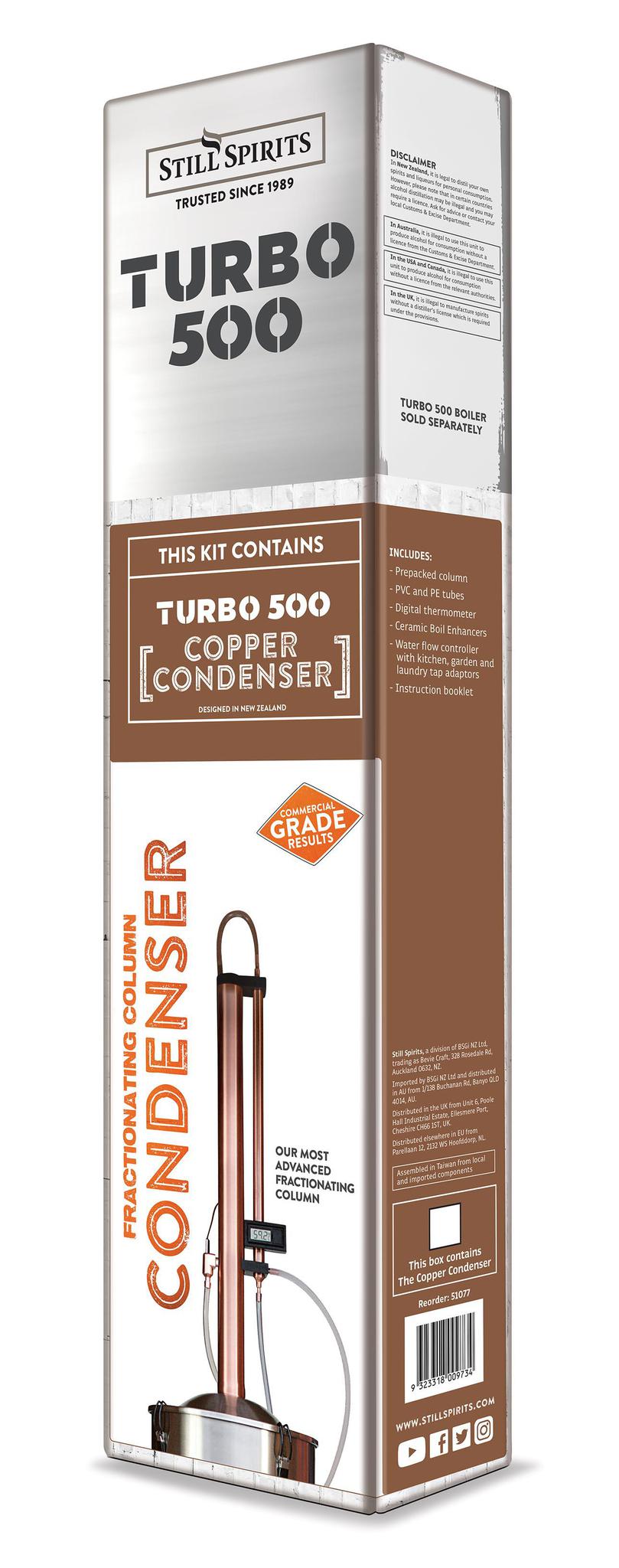T500 Reflux Condenser - Copper | Emerald Home Brew Supplies